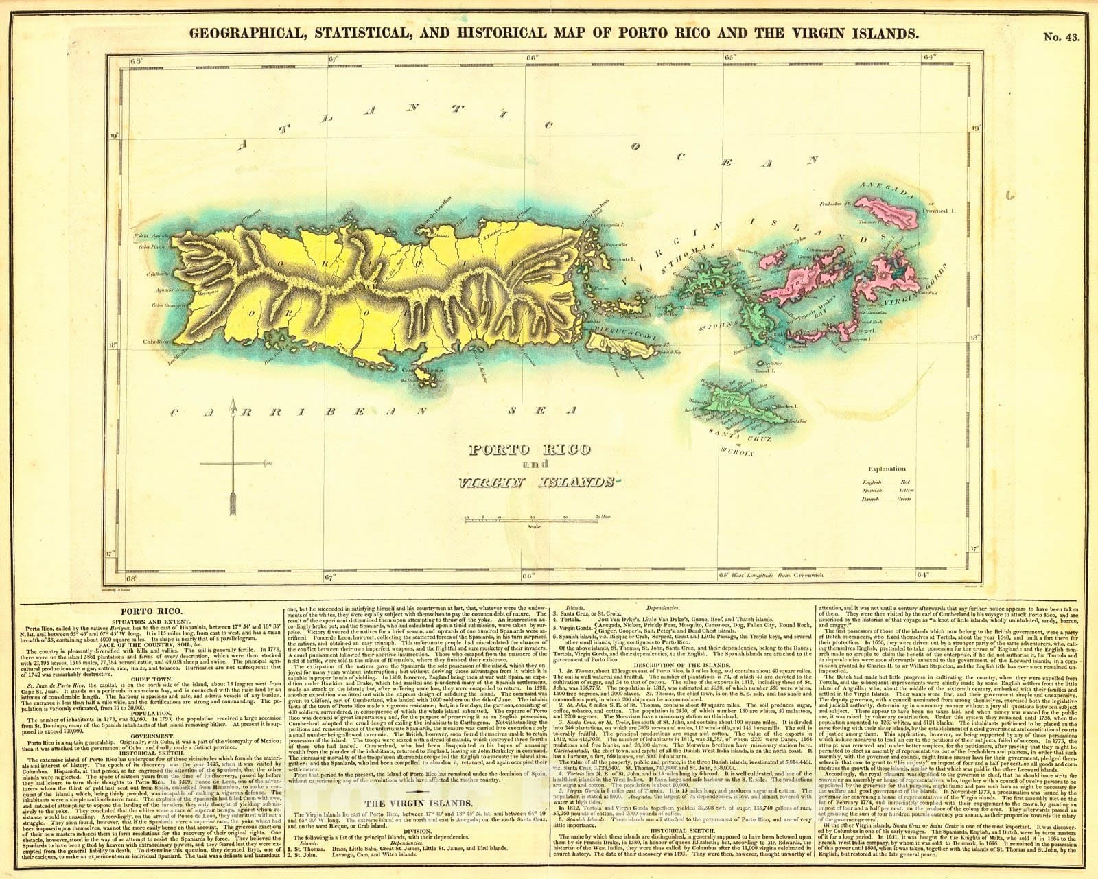 Historic Map : 1825 Geographical, Statistical, and Historical Map of P ...