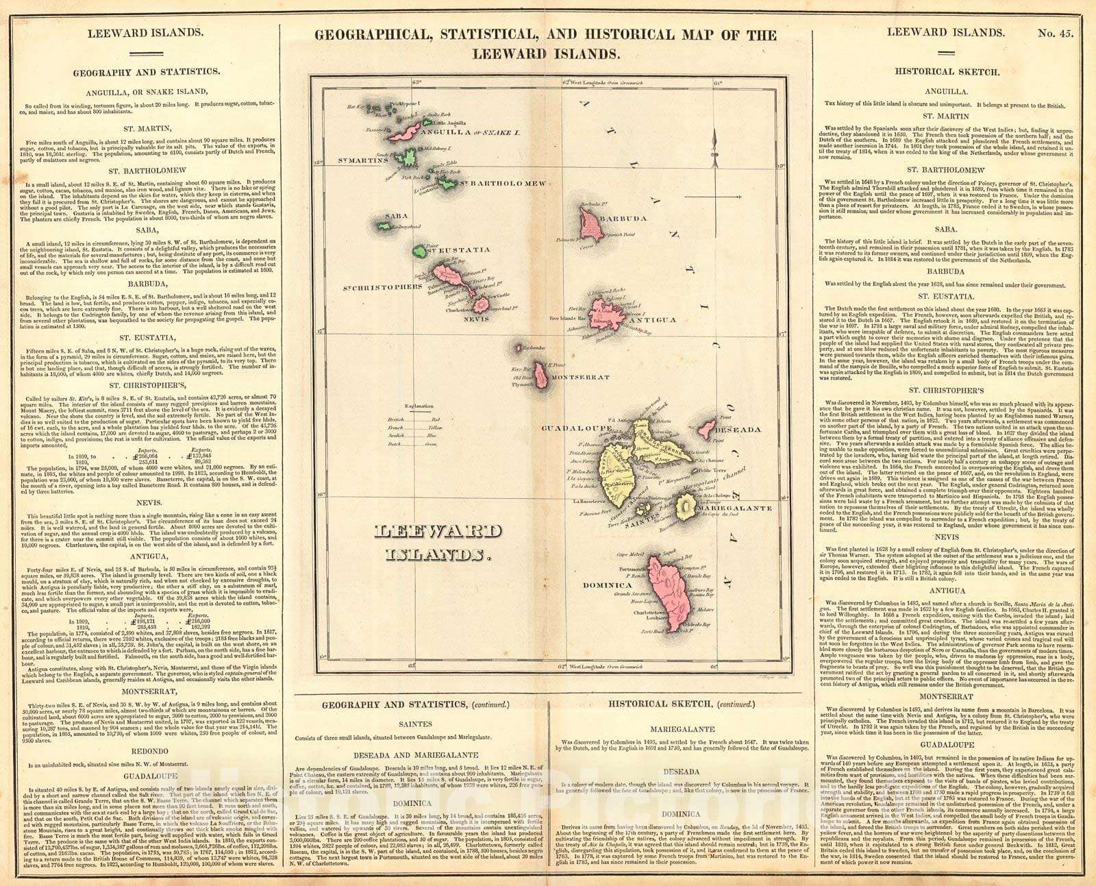 Historic Map : 1825 Geographical, Statistical, and Historical Map of t ...