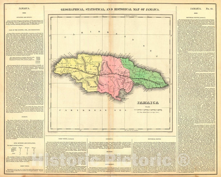 Historic Map : 1827 Geographical, Statistical and Historical Map of Ja ...
