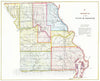 Historic Map : 1849 Diagram of the State of Missouri : Vintage Wall Ar ...
