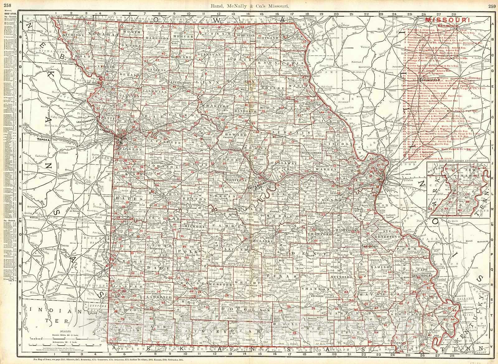 Historic Map : 1900 Missouri Railroads : Vintage Wall Art – Historic ...