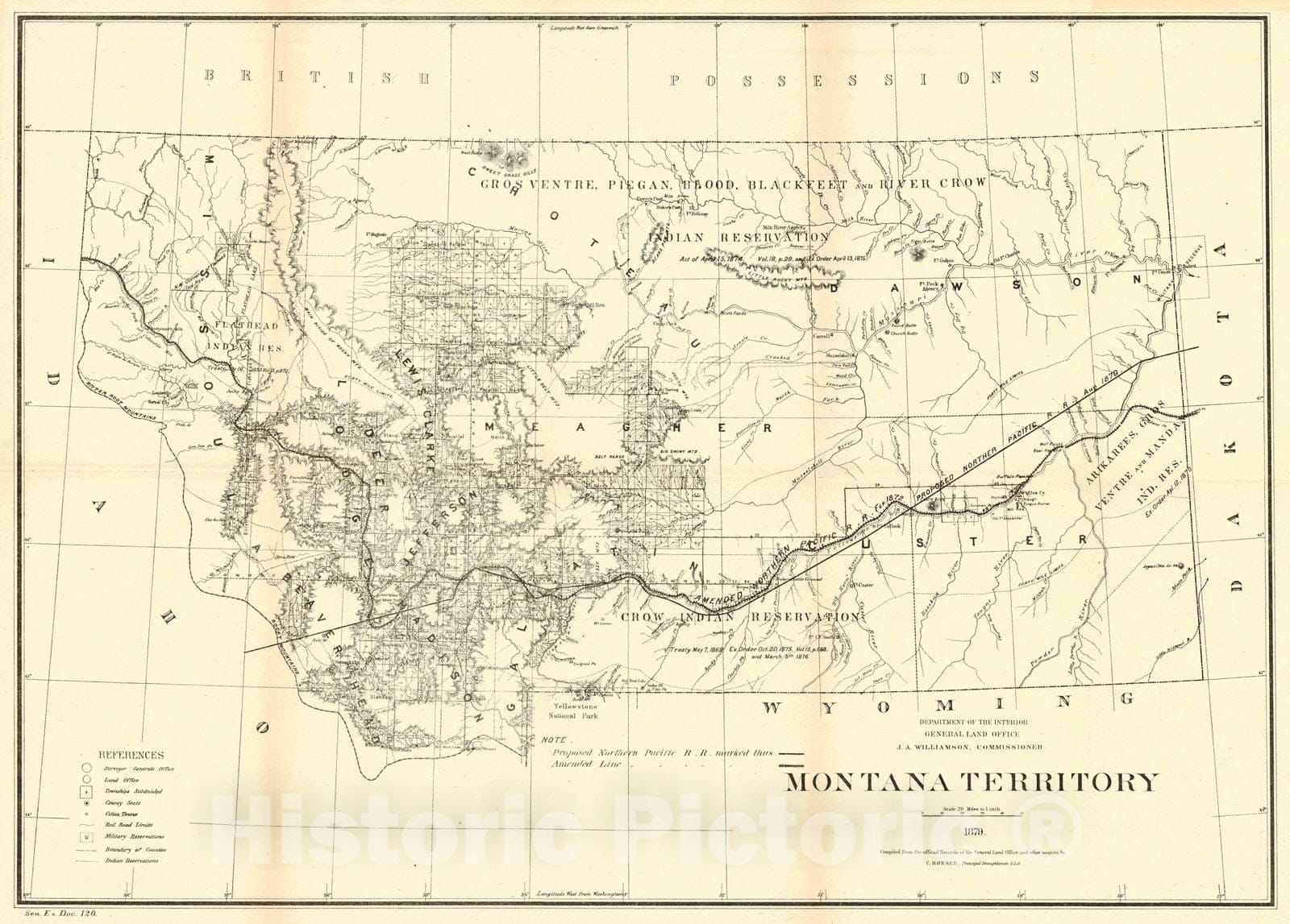 Historic Map : 1879 Montana Territory : Vintage Wall Art – Historic ...