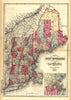 Historic Map : 1871 Map of New England with adjacent portions of New Y ...
