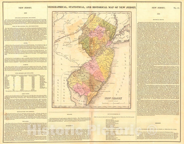 Historic Map : 1827 Geographical, Statistical, and Historical Map of N ...