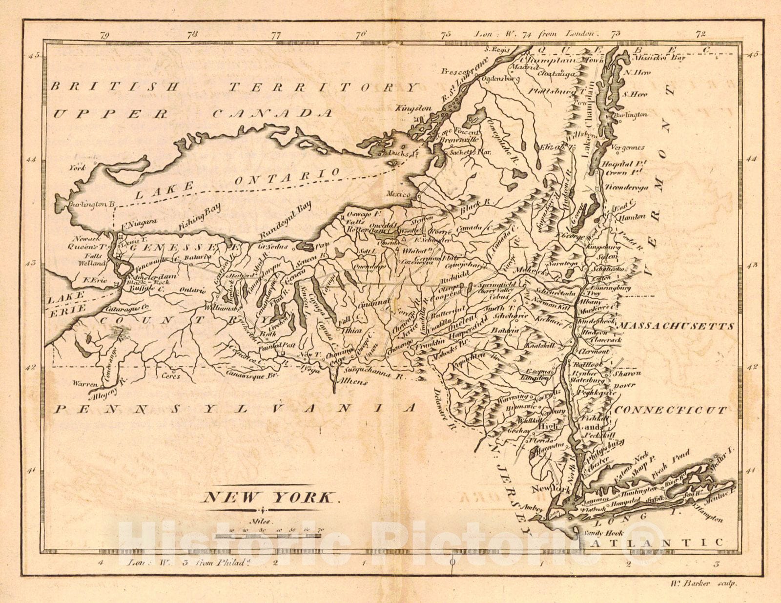 Historic Map : 1814 New York : Vintage Wall Art – Historic Pictoric