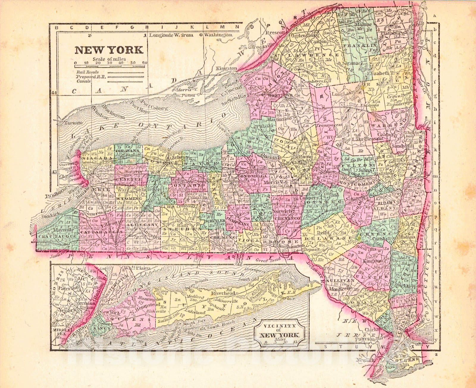 Historic Map : 1857 New York : Vintage Wall Art – Historic Pictoric