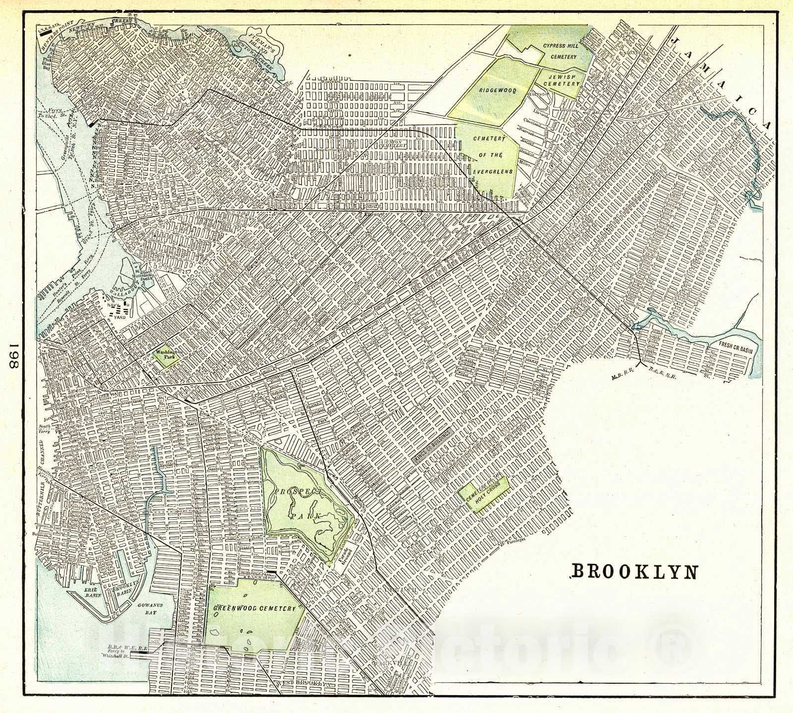 Historic Map : 1901 Brooklyn : Vintage Wall Art – Historic Pictoric