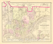 Historic Map : 1876 Gray's New Map of Cincinnati : Vintage Wall Art ...