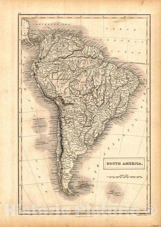 Historic Map : 1847 South America : Vintage Wall Art – Historic Pictoric