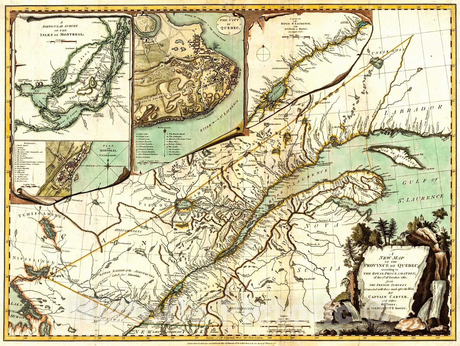 Historic Map : 1776 A New Map of the Province of Quebec according to t ...