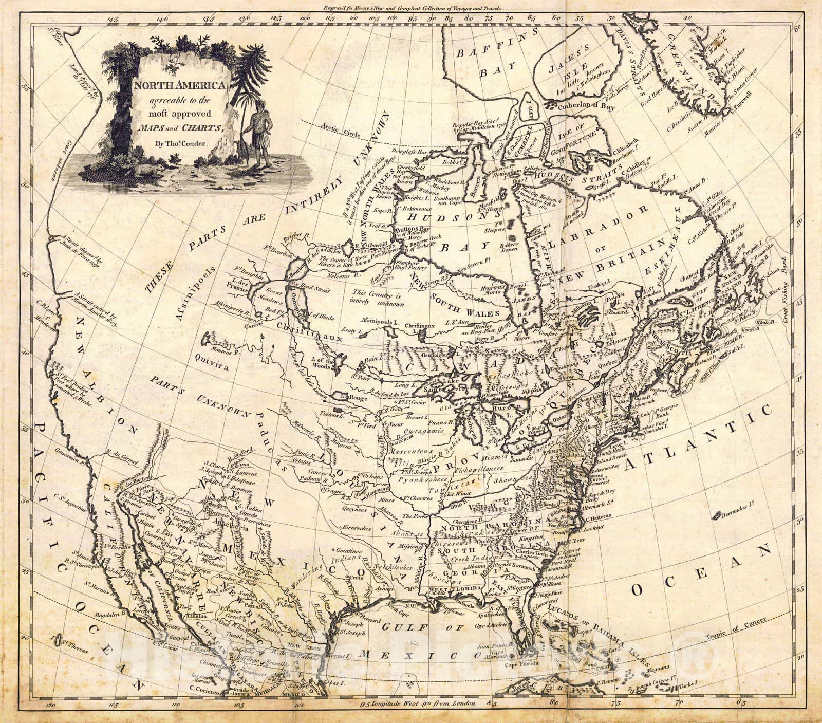 Historic Map : 1780 North America agreeable to the most approved maps ...