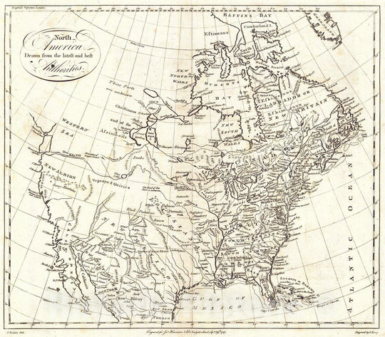 Historic Map : 1787 North America : Vintage Wall Art – Historic Pictoric