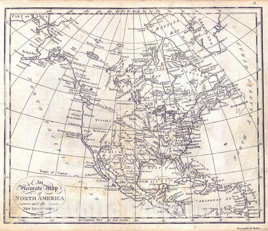 Historic Map : 1796 An Accurate Map of North America with the New Disc ...