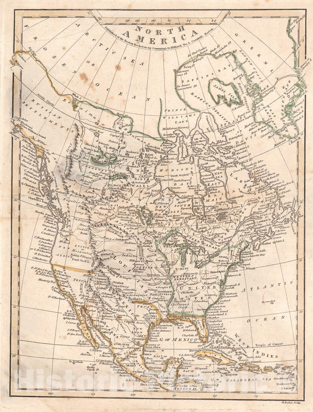 Historic Map : 1810 North America : Vintage Wall Art – Historic Pictoric