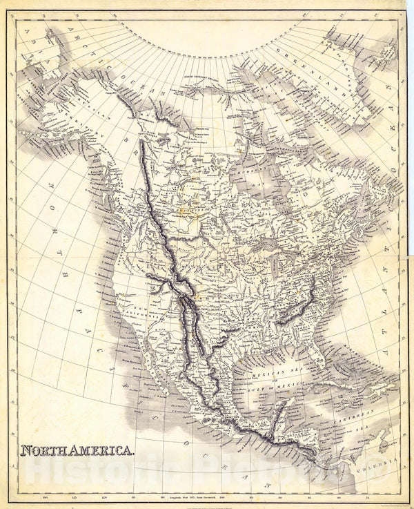Historic Map : 1832 North America : Vintage Wall Art – Historic Pictoric