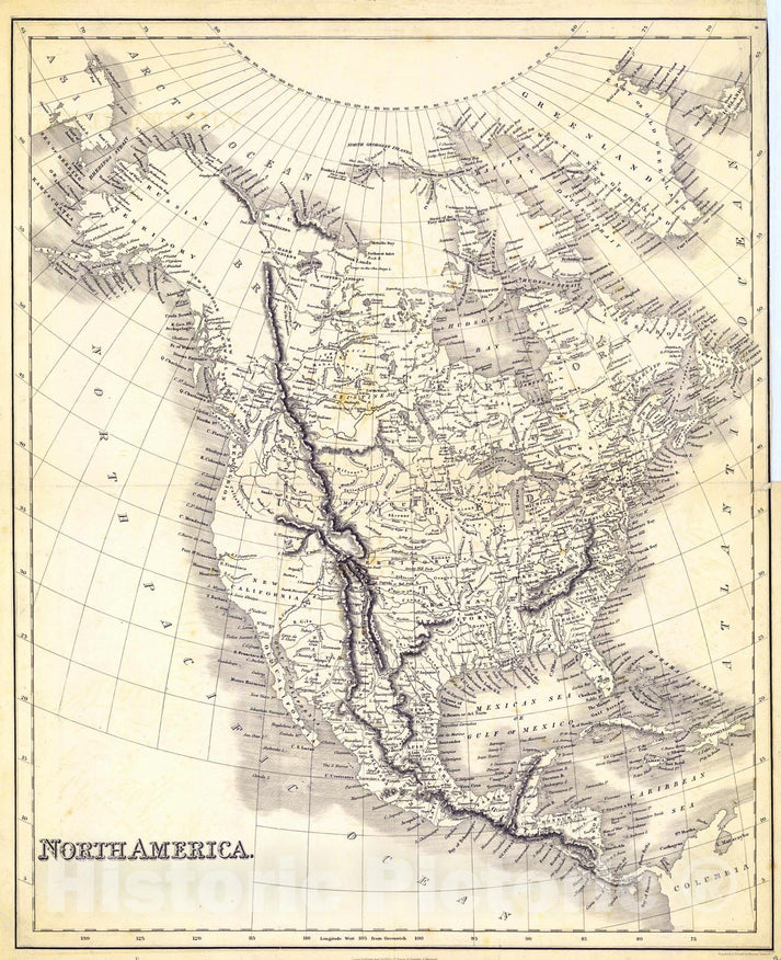 Historic Map : 1832 North America : Vintage Wall Art – Historic Pictoric