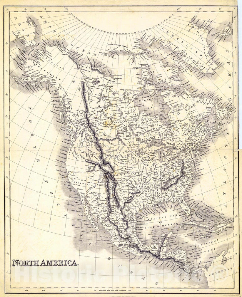 Historic Map : 1832 North America : Vintage Wall Art – Historic Pictoric