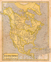 Historic Map : 1844 North America : Vintage Wall Art – Historic Pictoric