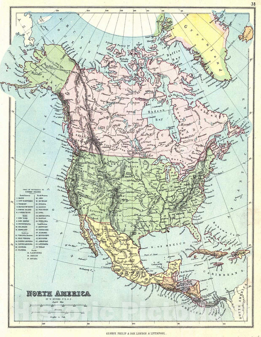 Historic Map : 1880 North America : Vintage Wall Art – Historic Pictoric