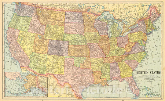 Historic Map : 1902 Map of the United States : Vintage Wall Art ...