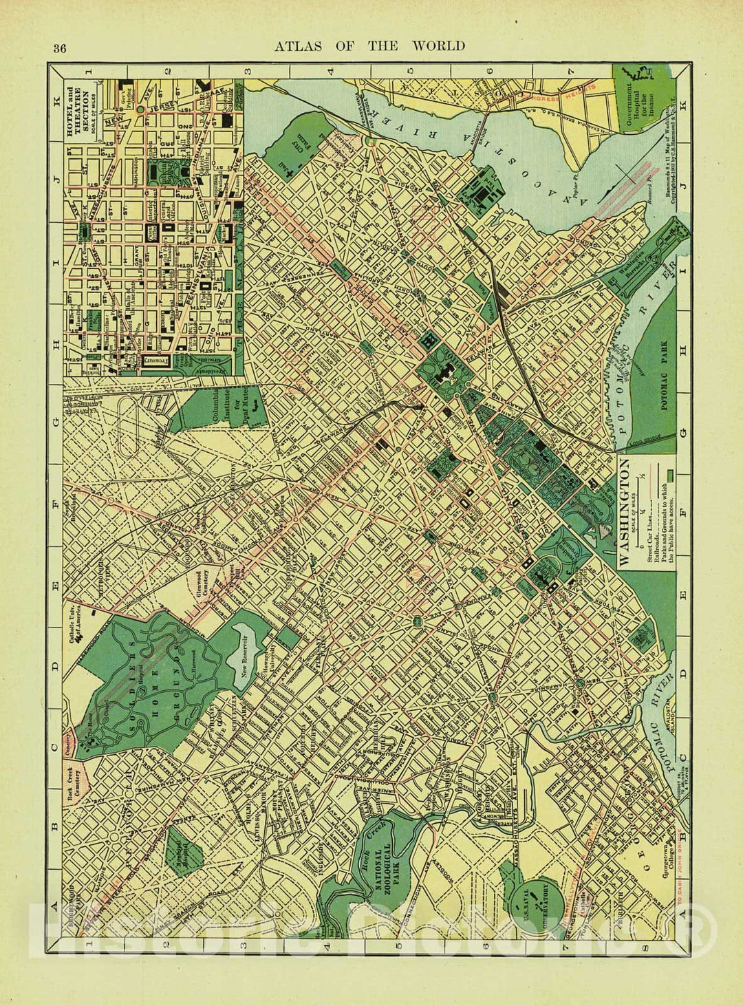 Historic Map : 1906 Washington : Vintage Wall Art – Historic Pictoric