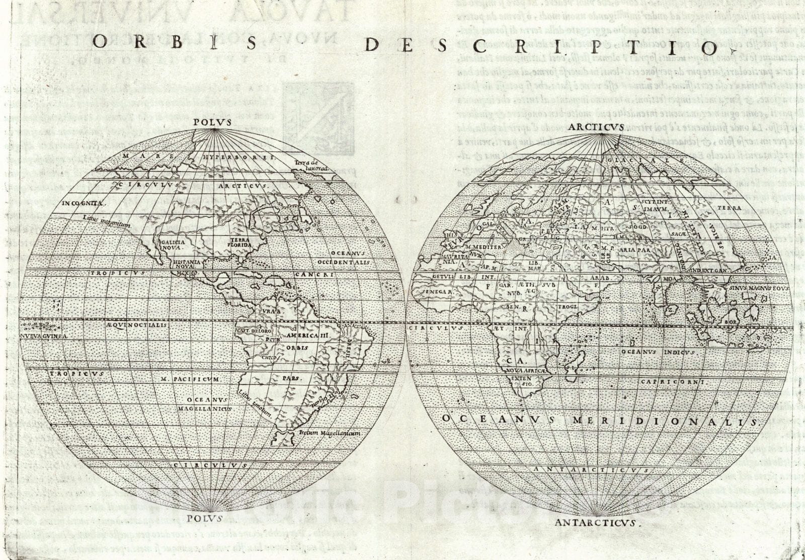 Historic Map : 1561 Orbis Descriptio : Vintage Wall Art – Historic Pictoric