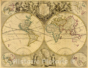 Historic Map : 1721 A new map of the world from the latest observation ...