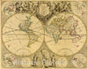 Historic Map : 1721 A new map of the world from the latest observation ...