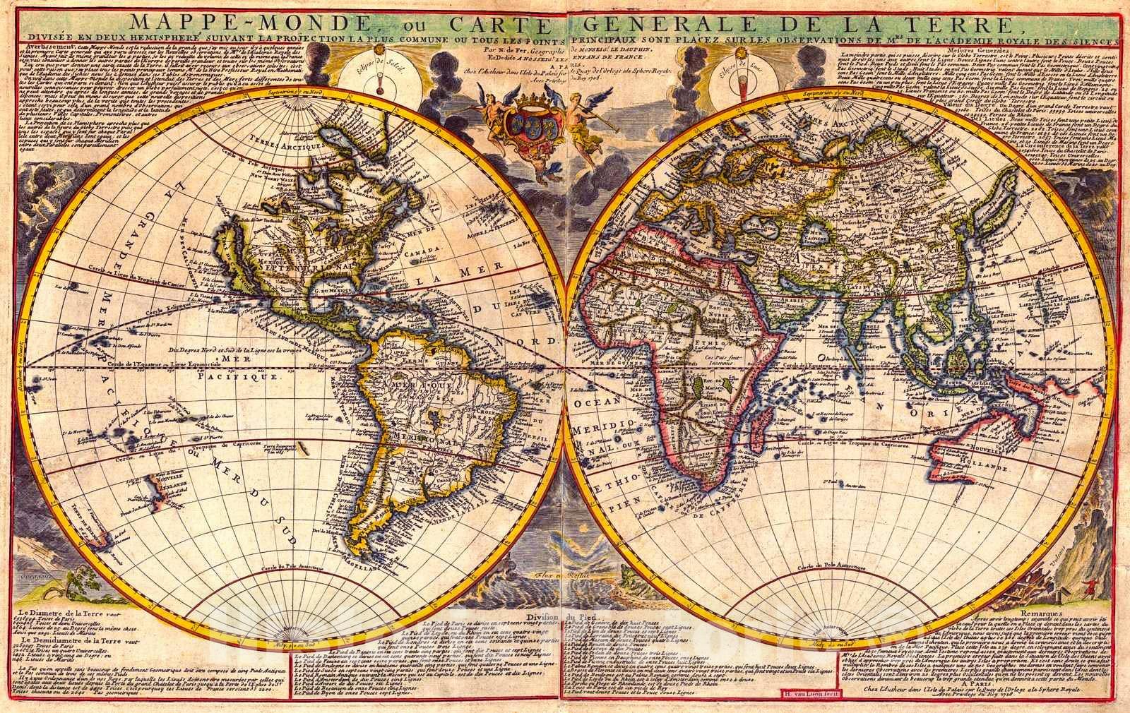Carte Du Monde Vintage