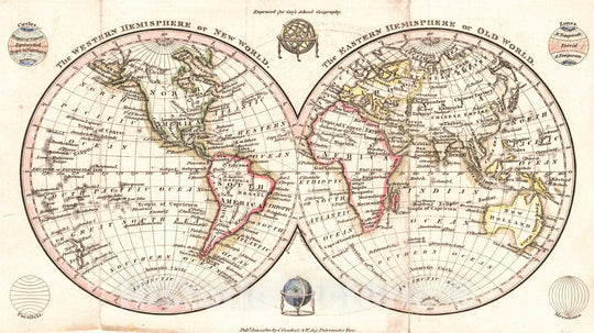 Historic Map : 1810 The Western Hemisphere or New World, and the Easte ...