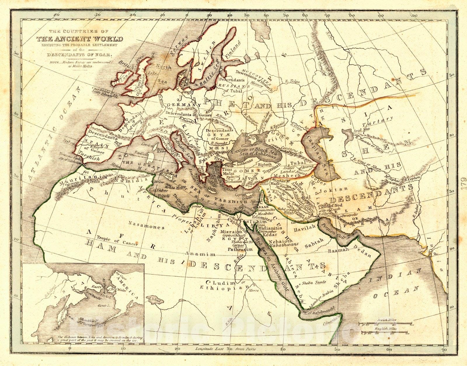 Historic Map : 1835 The Countries of The Ancient World Exhibiting the ...