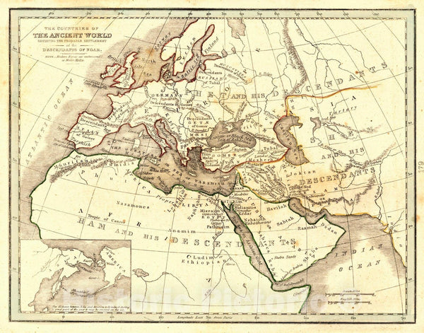 Historic Map : 1835 The Countries of The Ancient World Exhibiting the ...