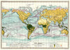 Historic Map : 1890 The World Showing Characteristic Land Surface Feat ...