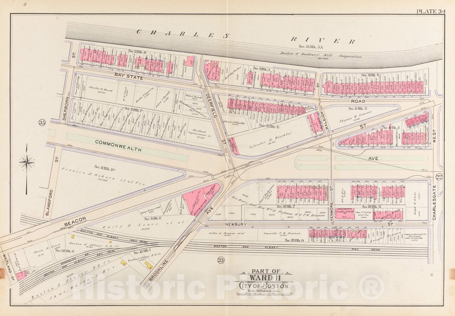 Historical Map, 1902 Atlas of the city of Boston, Boston proper and Ba ...