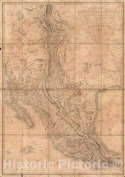 Historical Map, 1809 Carte generale du royaume de la Nouvelle Espagne ...