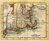 Historical Map, 1703 New England and New York, Vintage Wall Art ...