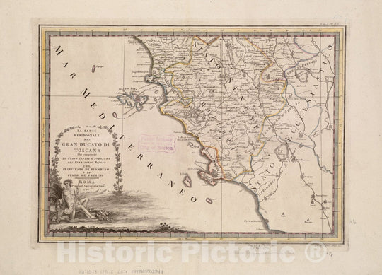 Historical Map, 1792 The Southern Part of Tuscany: which Includes The ...