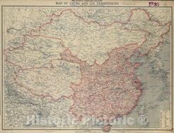 Historical Map, 1912 National Geographic Magazine map of China and its ...