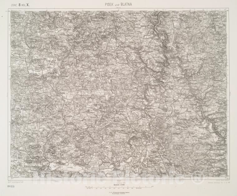 Historic 1911 Map - Pisek Und Blatna. - Vintage Wall Art – Historic ...