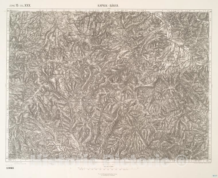 Historic 1896 Map - Kapnik-Banya. - Vintage Wall Art – Historic Pictoric