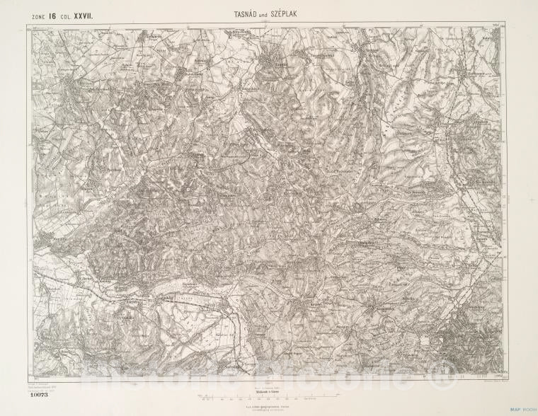 Historic 1901 Map - Tasnad Und Szeplak. - Vintage Wall Art – Historic ...