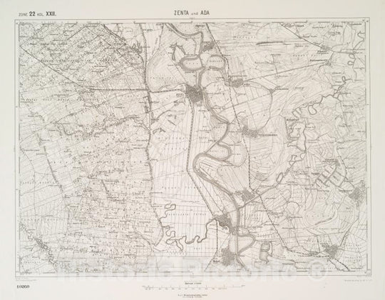 Historic 1912 Map - Zenta Und Ada. - Vintage Wall Art – Historic Pictoric