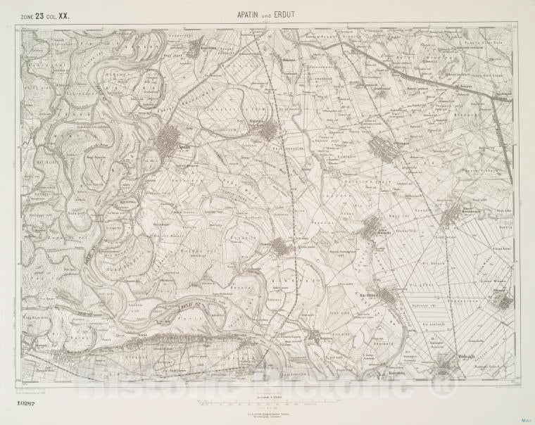 Historic 1905 Map - Apatin Und Erdut. - Vintage Wall Art – Historic ...