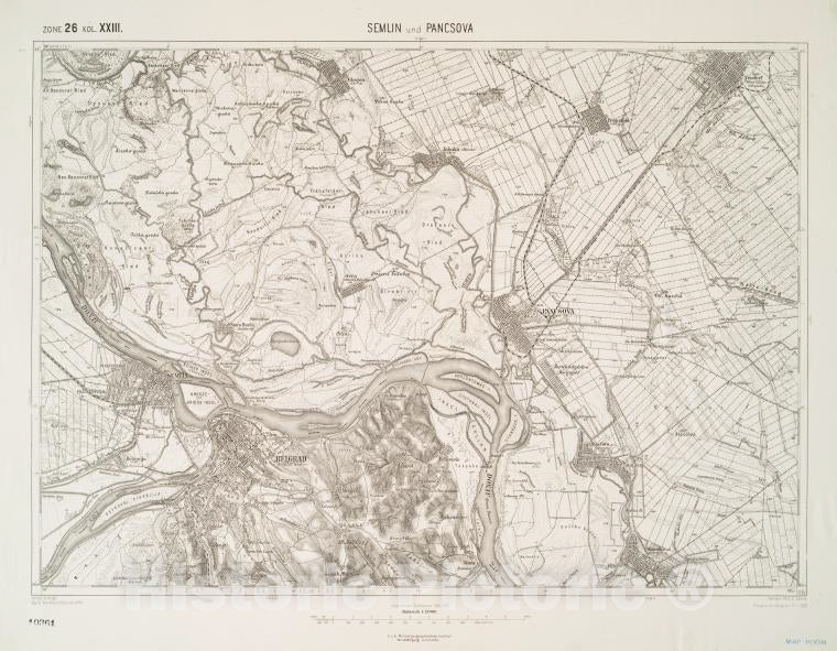 Historic 1912 Map - Semlin Und Pancsova. - Vintage Wall Art – Historic ...