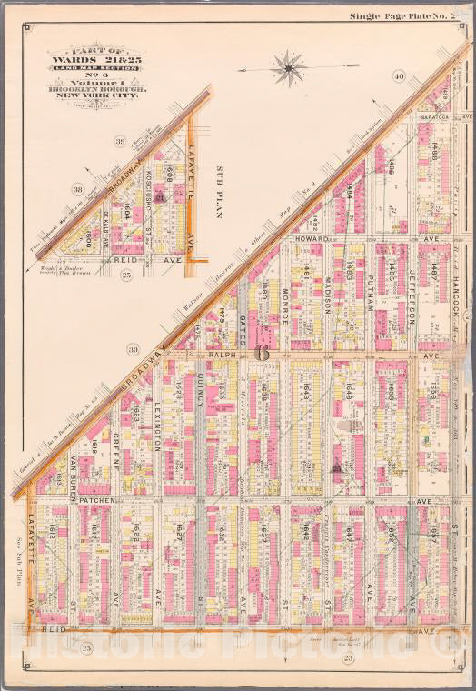 Historic Map - 1898 Brooklyn (New York, N.Y.), Single Page Plate No. 2 ...