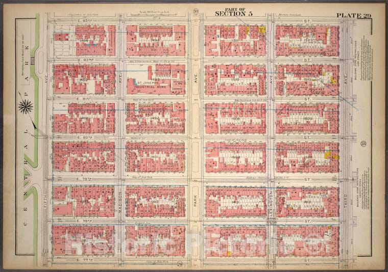 Historic 1921 Map - Plate 29, Part Of Section 5: [Bounded By E. 83Rd S ...
