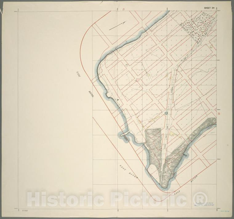 Historic 1905 Map - Sheet 34: Grid #24000E - 28000E, 13000S - 17000S ...