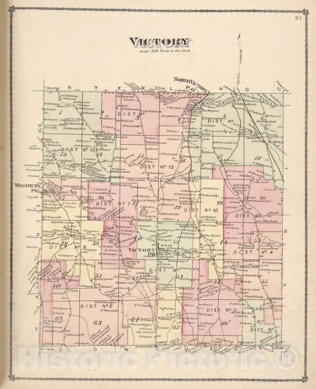 Historic Map - Victory [Township] - Vintage Wall Art – Historic Pictoric