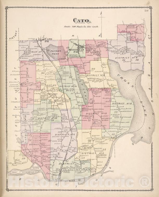 Historic Map - Cato. [Township] - Vintage Wall Art – Historic Pictoric