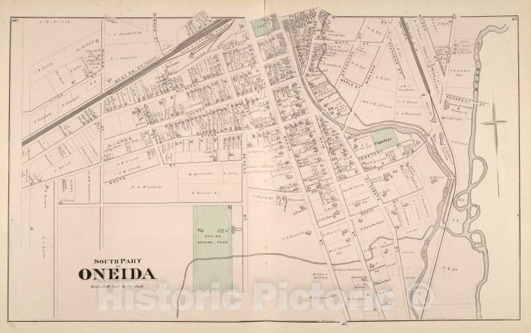 Historic Map - 1875 Madison County (N.Y.), South Part Of Oneida - Vint ...